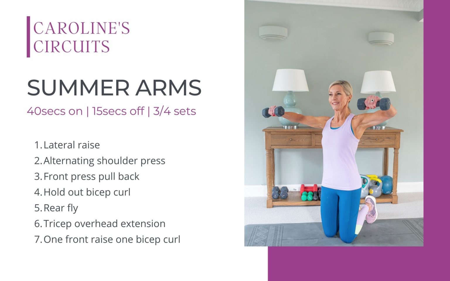 Top 3 home workouts - Caroline's Circuits - Online Fitness