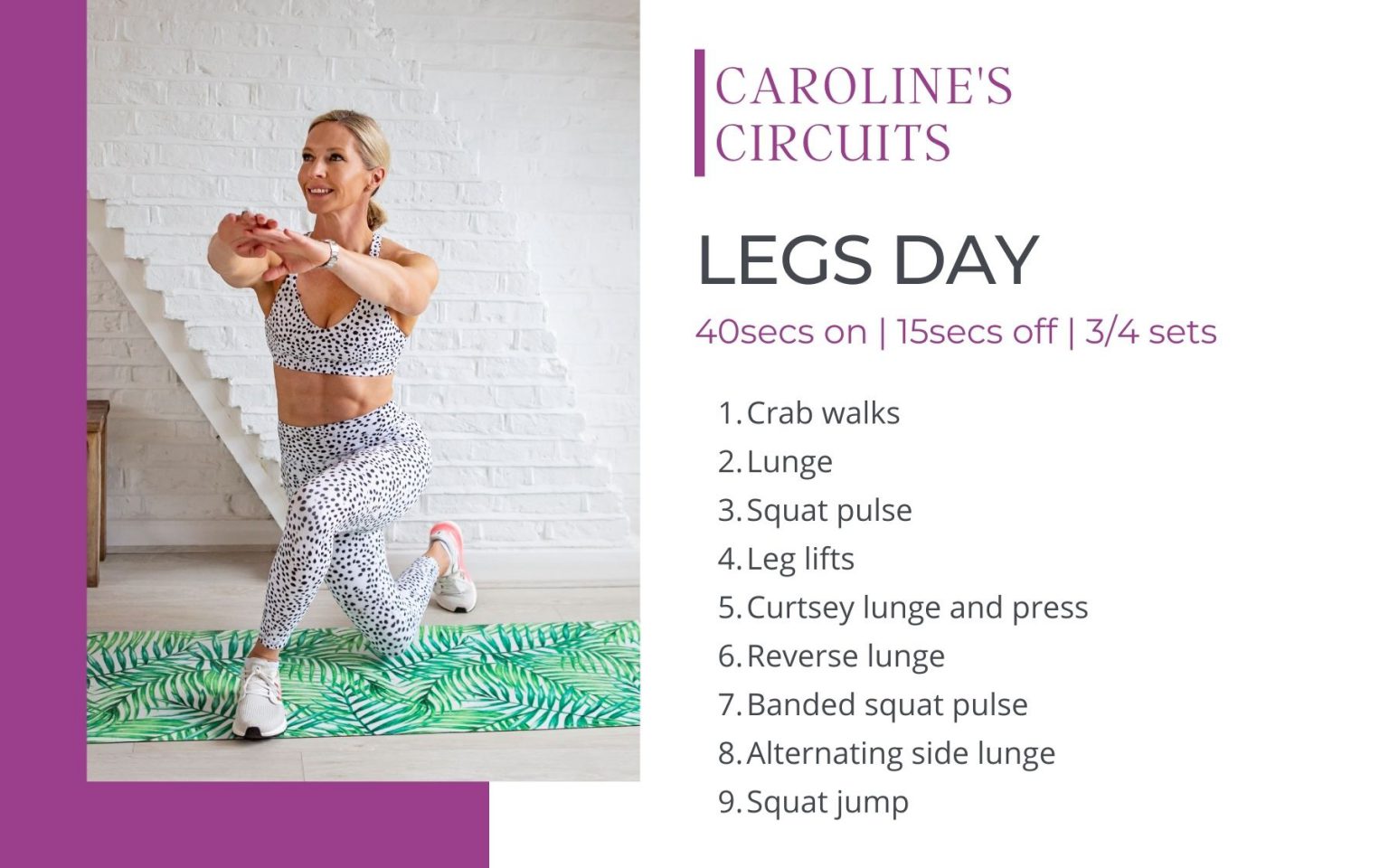 Top 3 home workouts - Caroline's Circuits - Online Fitness